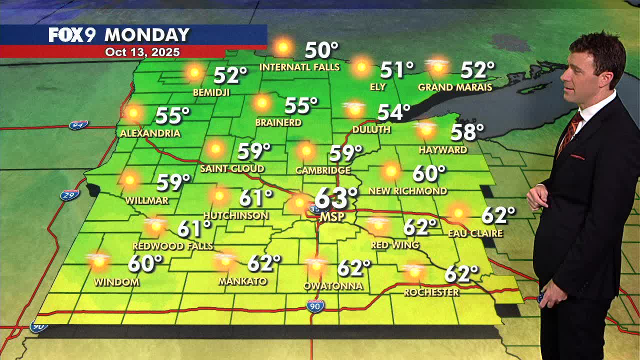 MN weather: Sunny, seasonable fall day Monday | FOX 9 Minneapolis-St. Paul