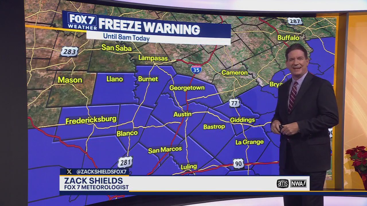 Austin weather: Freeze warning for Central Texas | FOX 7 Austin