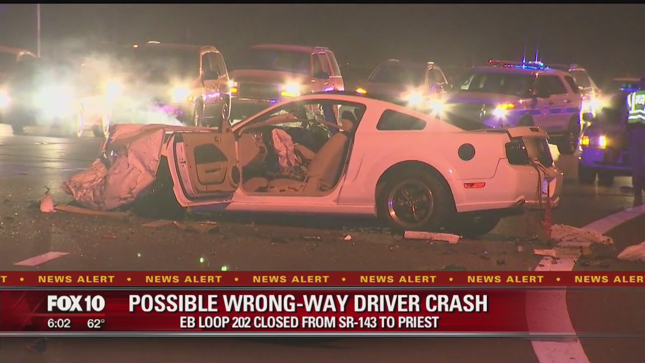 Possible wrong-way crash closes Loop 202 in Tempe | FOX 10 Phoenix