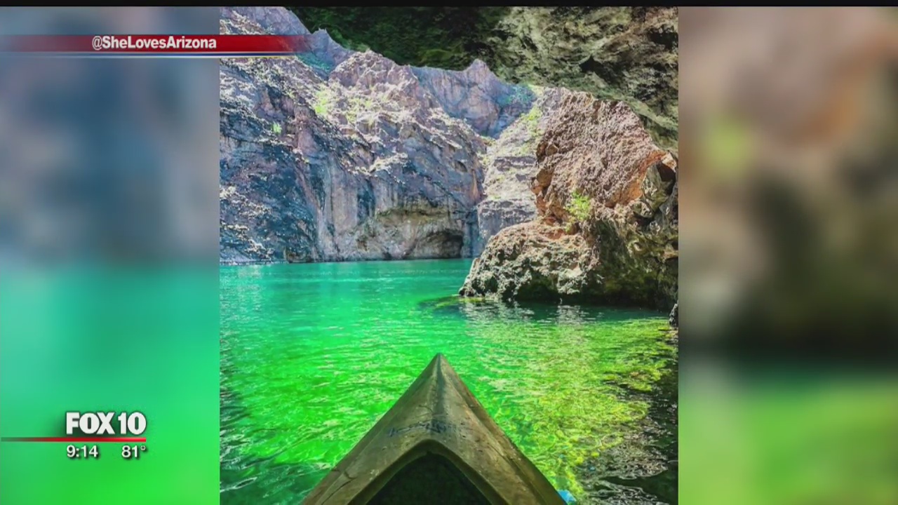 Emerald Cave at Lake Mead shows stunning, colorful images | FOX 10 Phoenix