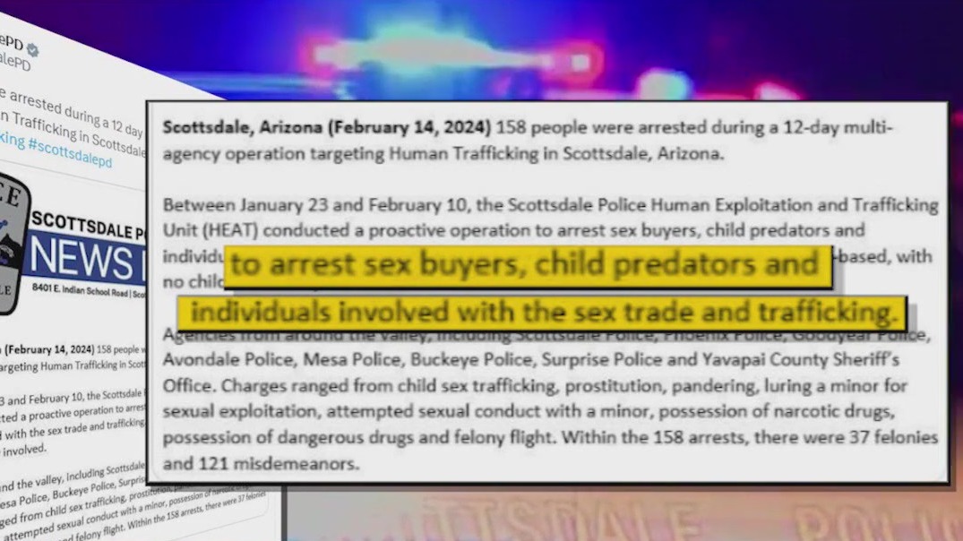 158 people arrested in AZ human trafficking sting | FOX 10 Phoenix