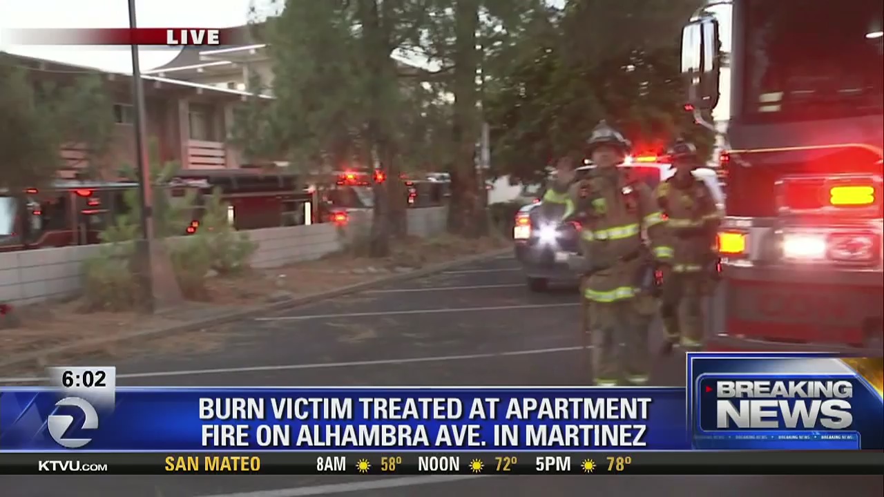 Burn victim treated after Martinez apartment fire | KTVU FOX 2