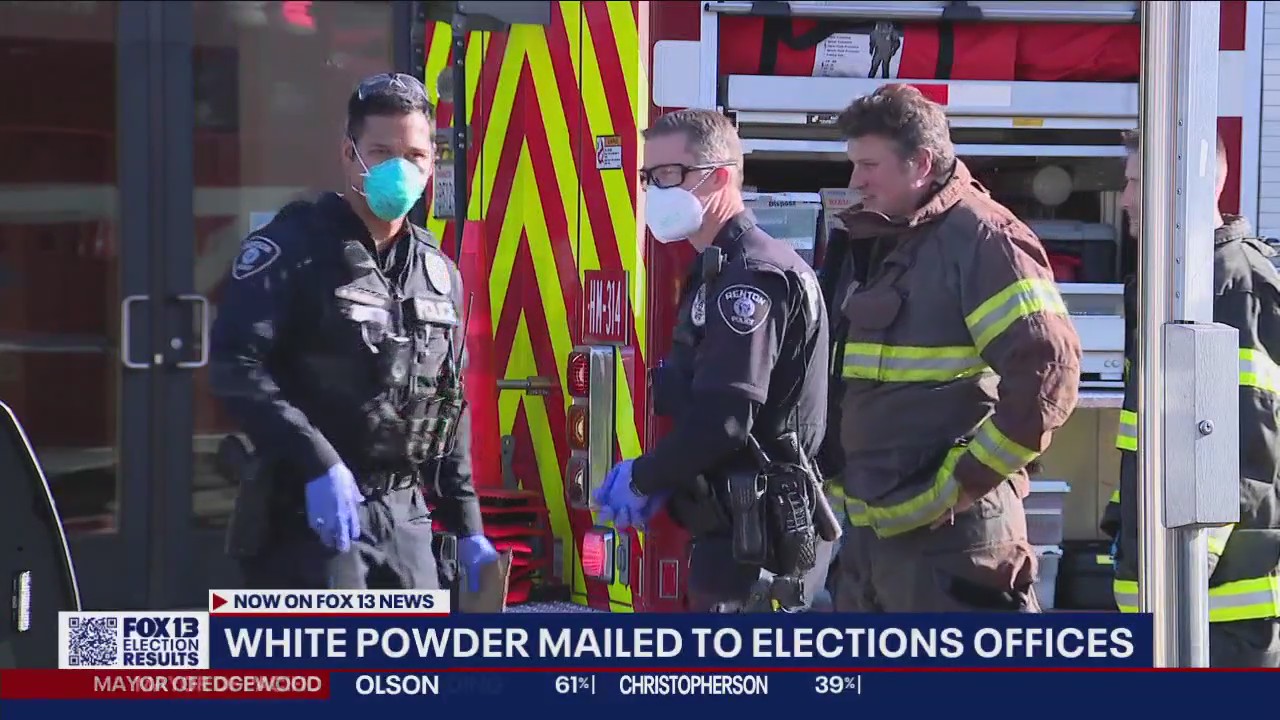 Envelopes with white powder mailed to county election offices | FOX 13 ...