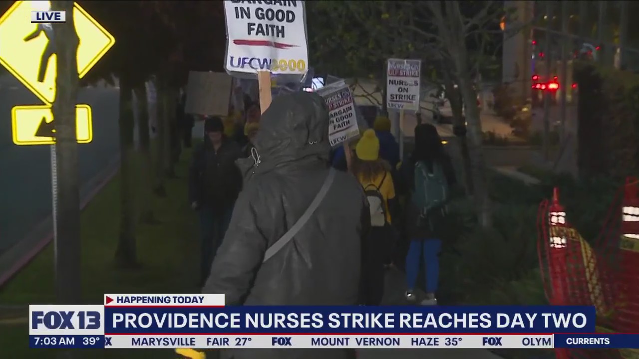 Day 2 of Providence nurses strike | FOX 13 Seattle