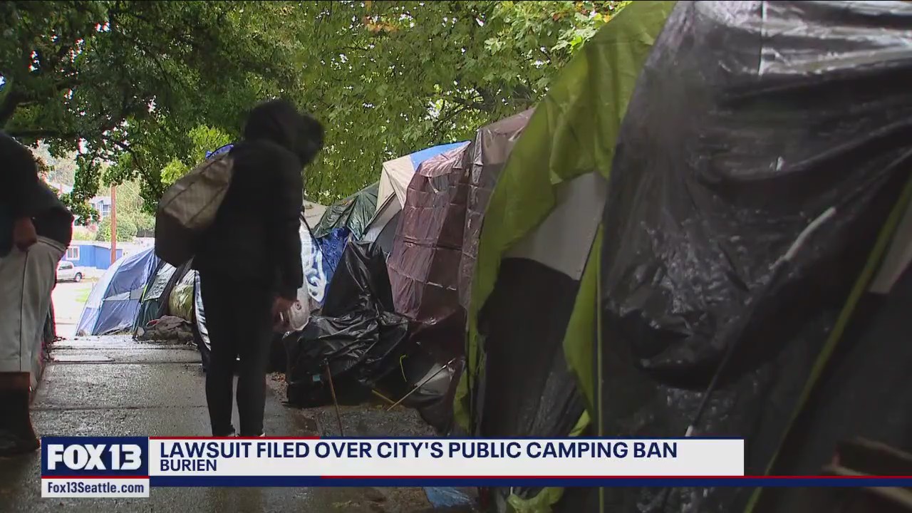 Lawsuit filed over city of Burien's public camping ban | FOX 13 Seattle