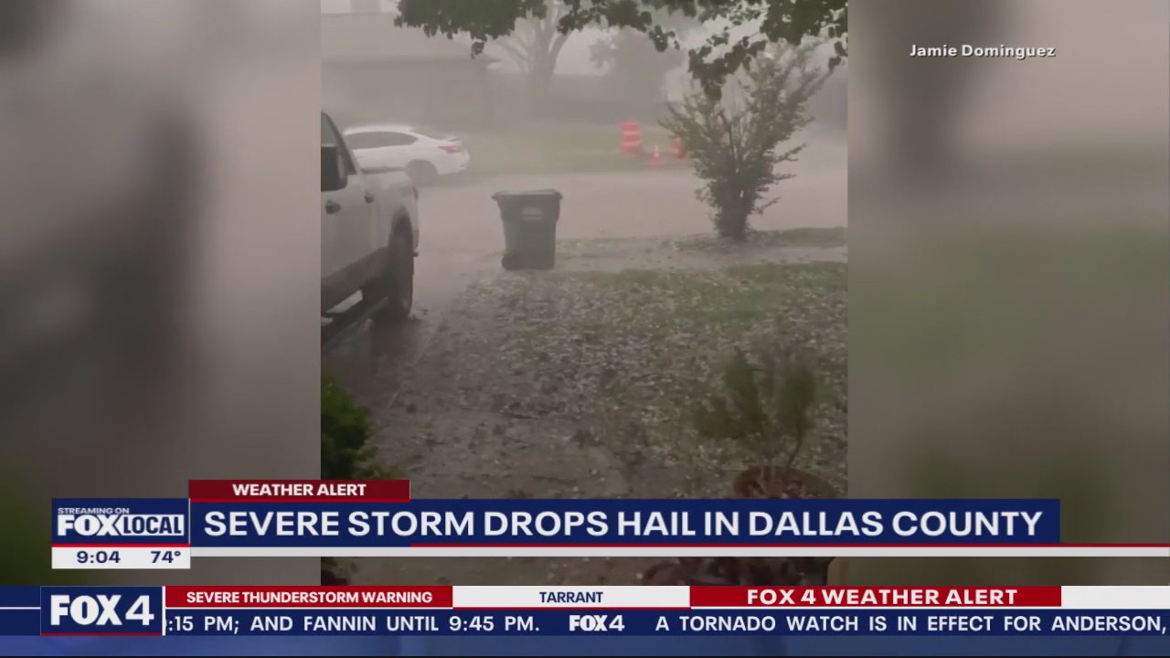 Storm drops hail in parts of Dallas County | FOX 4 Dallas-Fort Worth