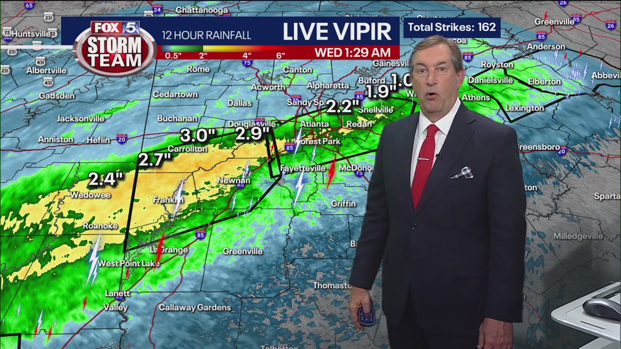 FOX 5 Storm Team update 1:30 a.m. Wednesday | FOX 5 Atlanta