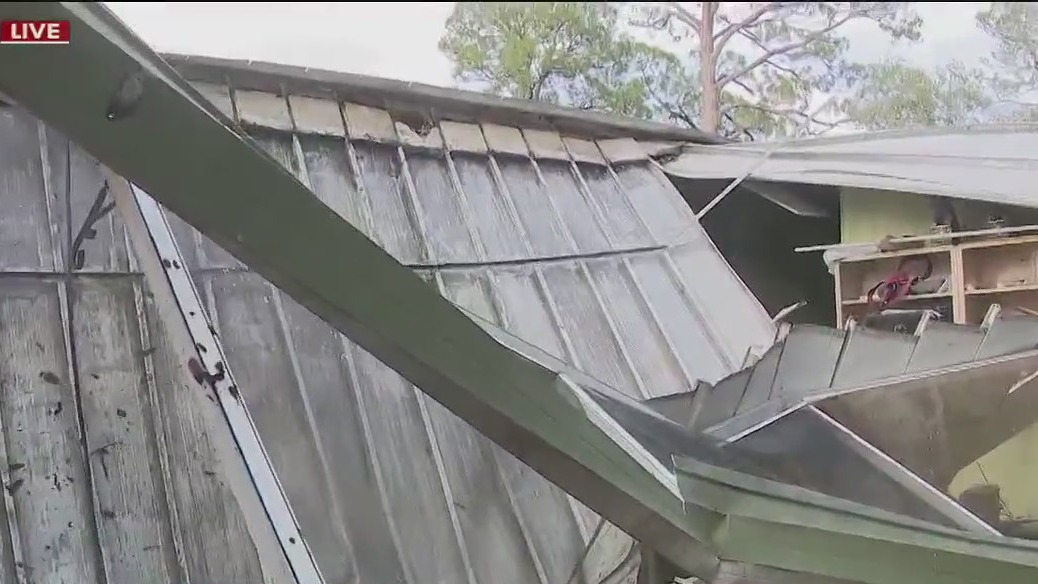Entire roof caves in during Central Florida hail storm | FOX 35 Orlando