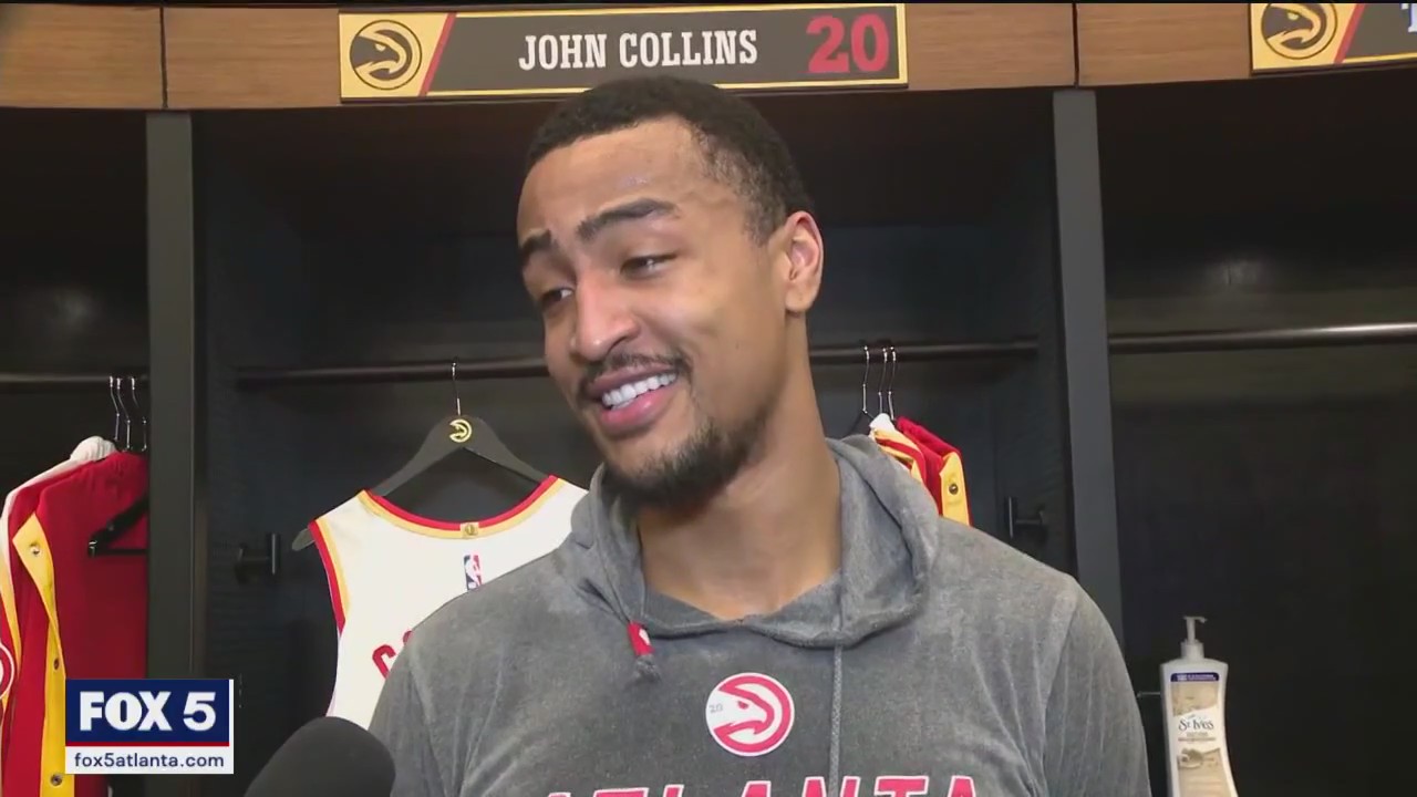 John Collins reacts to remaining in Atlanta after trade deadline | FOX ...