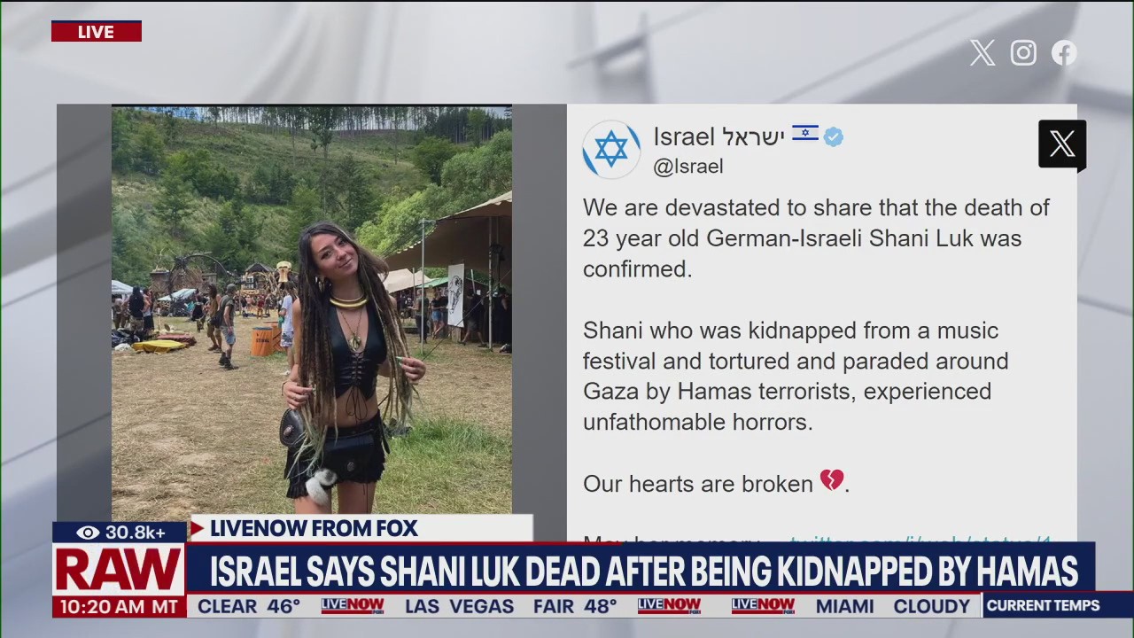 Israel says Shani Luk confirmed dead | LiveNOW from FOX