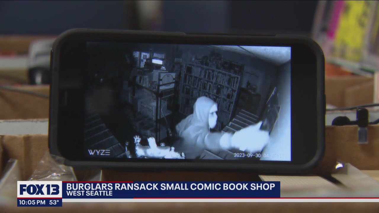 Burglars ransack small West Seattle comic book shop | FOX 13 Seattle