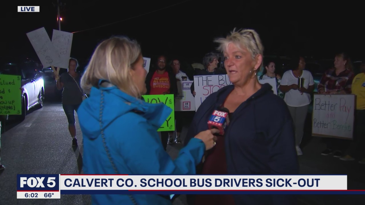 Calvert County school bus drivers hold ‘sick-out to protest low wages ...
