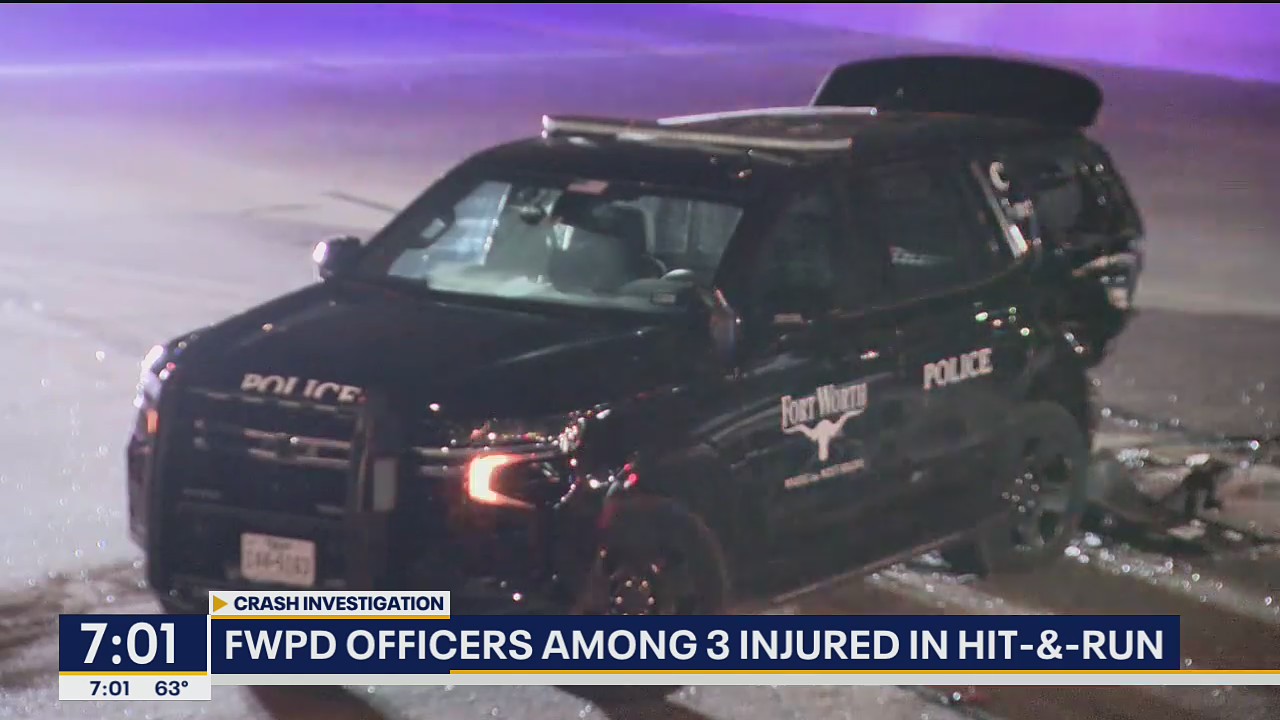 FWPD officers among 3 injured in hit-and-run crash | FOX 4 Dallas-Fort ...