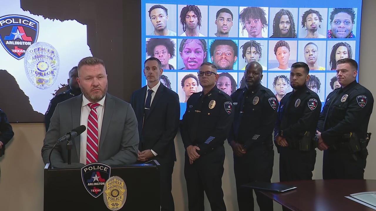 Arlington police announce gang violence arrests | FULL | FOX 4 Dallas ...