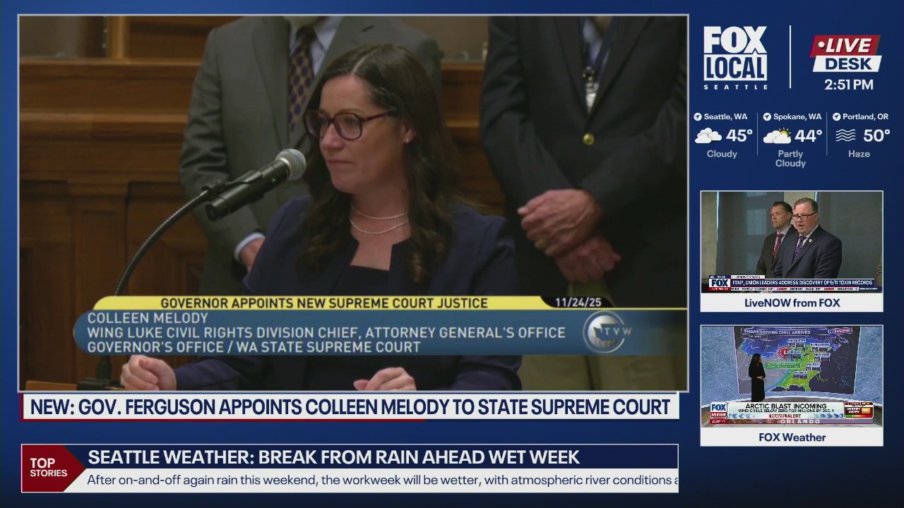 Watch: Gov. Ferguson appoints Colleen Melody to WA State Supreme Court ...