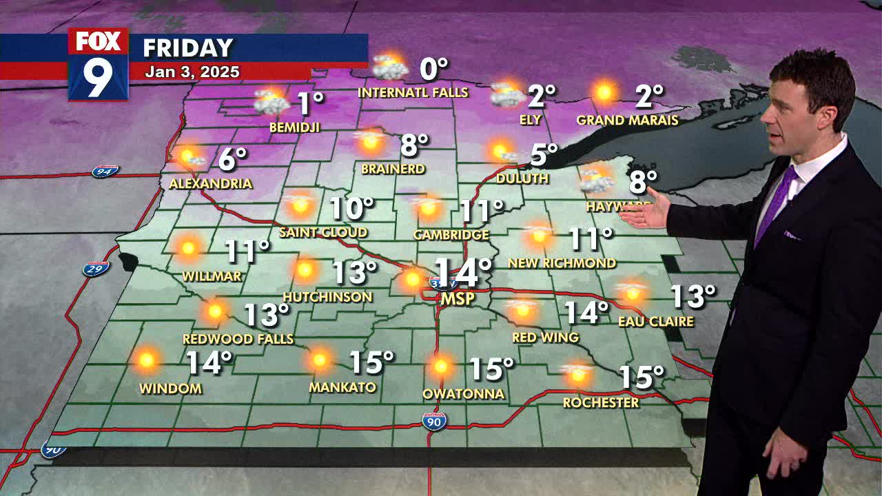 MN weather: Cold and sunny day on Friday | FOX 9 Minneapolis-St. Paul
