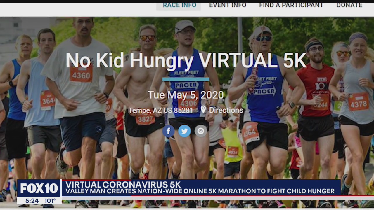 Valley man creates nationwide virtual 5K to fight child hunger | FOX 10 ...