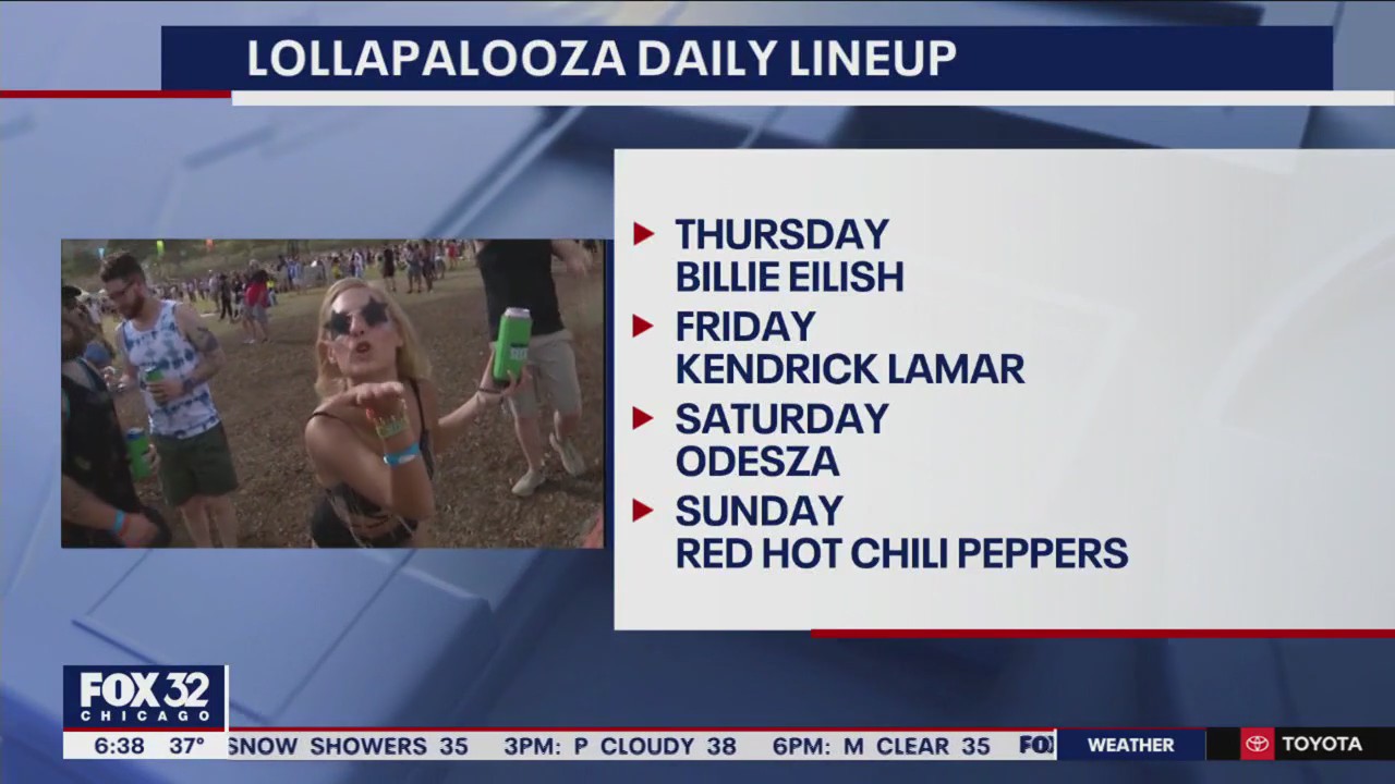 Lollapalooza releases daily lineup for Grant Park music festival | FOX ...