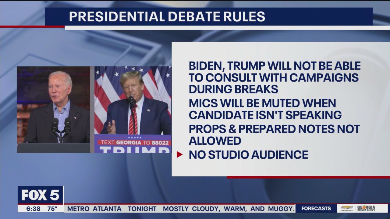 Breakdown of presidential debate rules | FOX 5 Atlanta