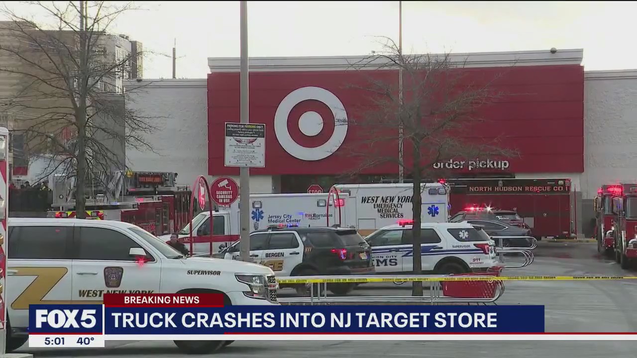 Dump truck loses control, crashes into NJ Target | FOX 5 New York