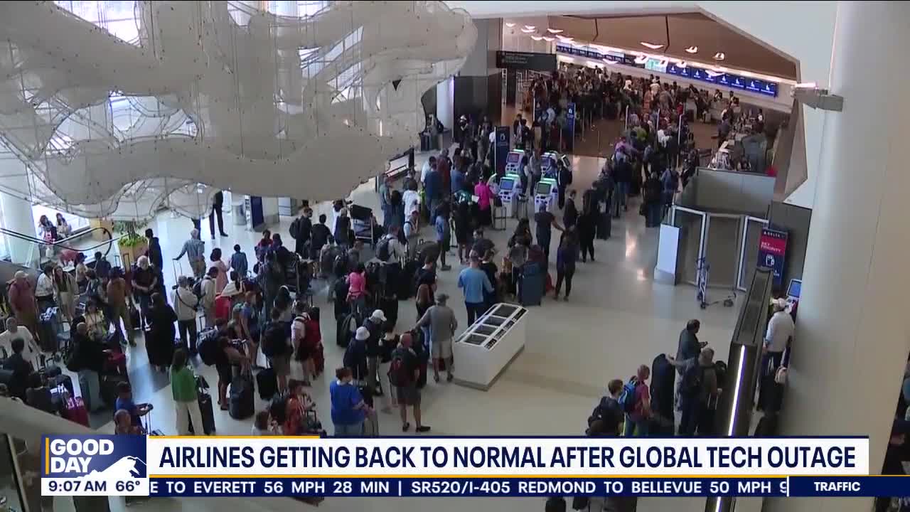 SeaTac flight delays, cancellations continue following global tech ...