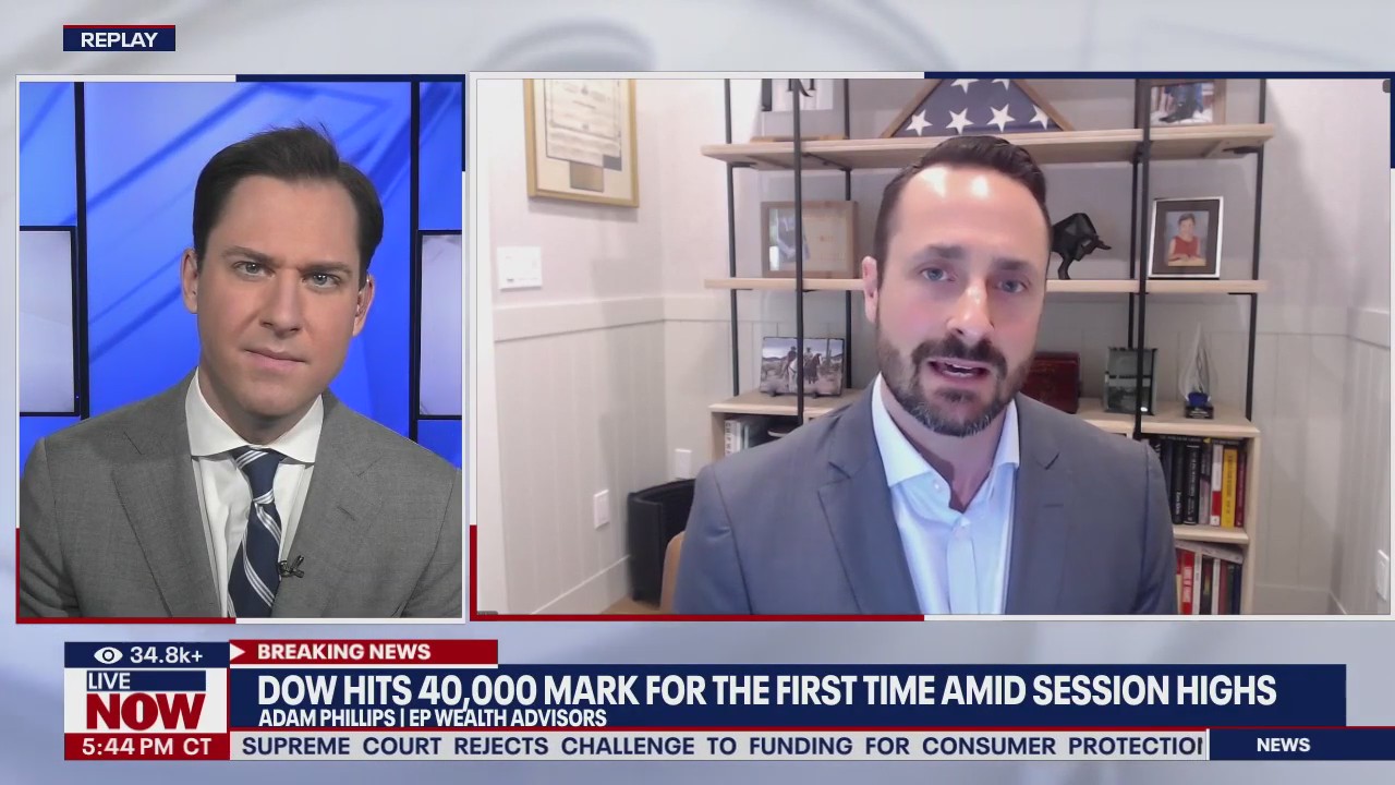 Dow hits 40,000 mark for the first time amid session highs | LiveNOW ...