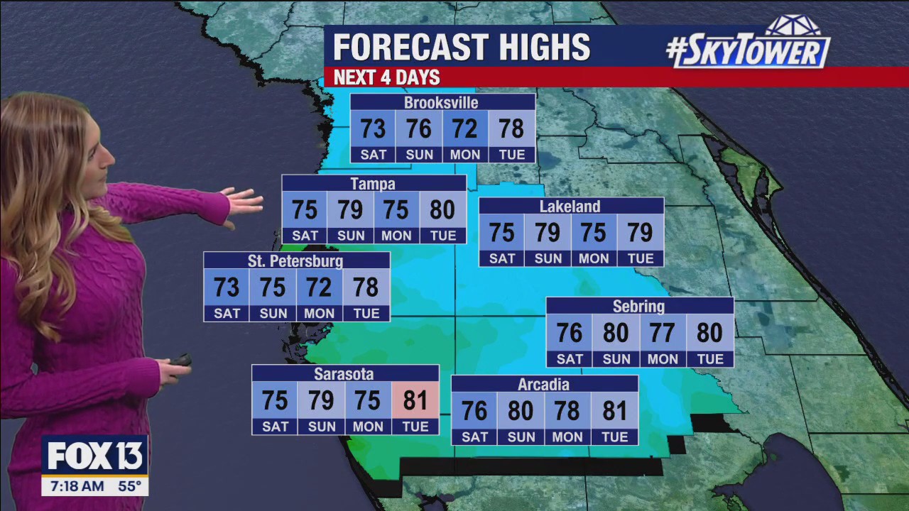 Tampa weather | Sunny and refreshing conditions | FOX 13 Tampa Bay