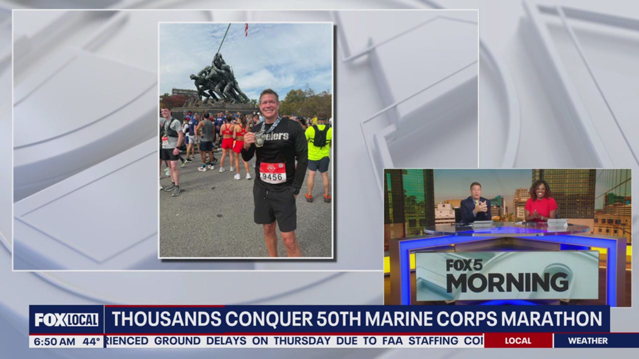 Steve Chenevey joins thousands at Marine Corps Marathon | FOX 5 DC