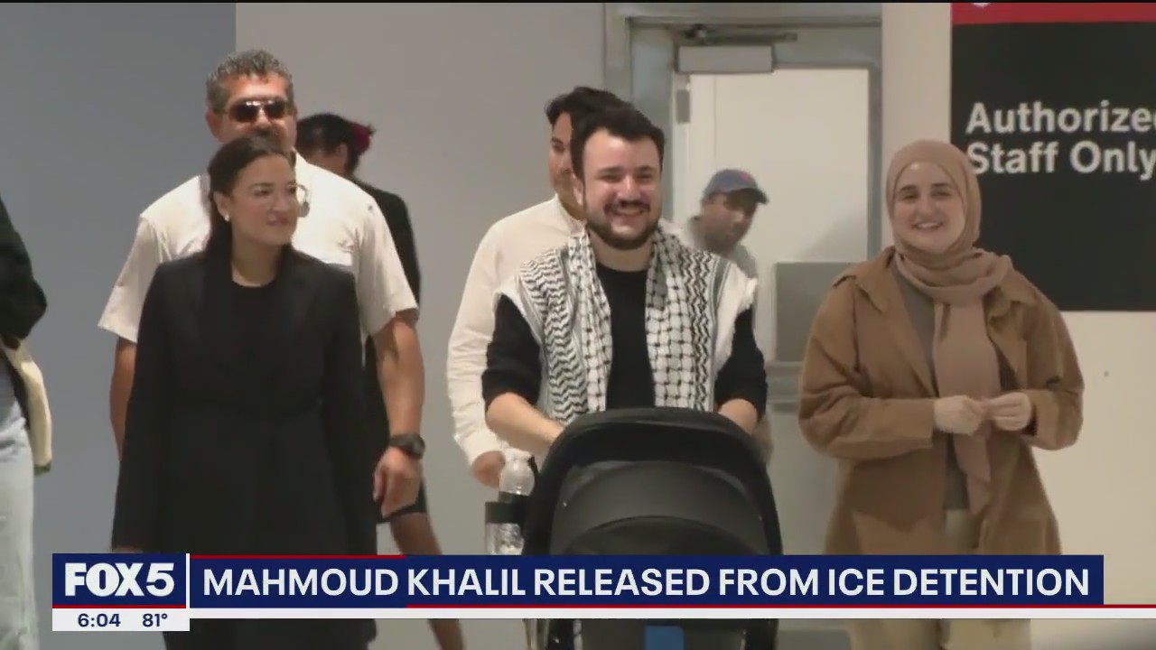 Mahmoud Khalil released from ICE facility, reunited with family | FOX 5 ...