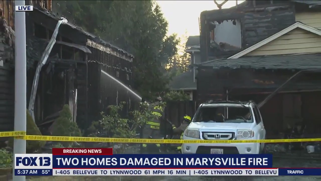 2 homes damaged in Marysville fire | FOX 13 Seattle