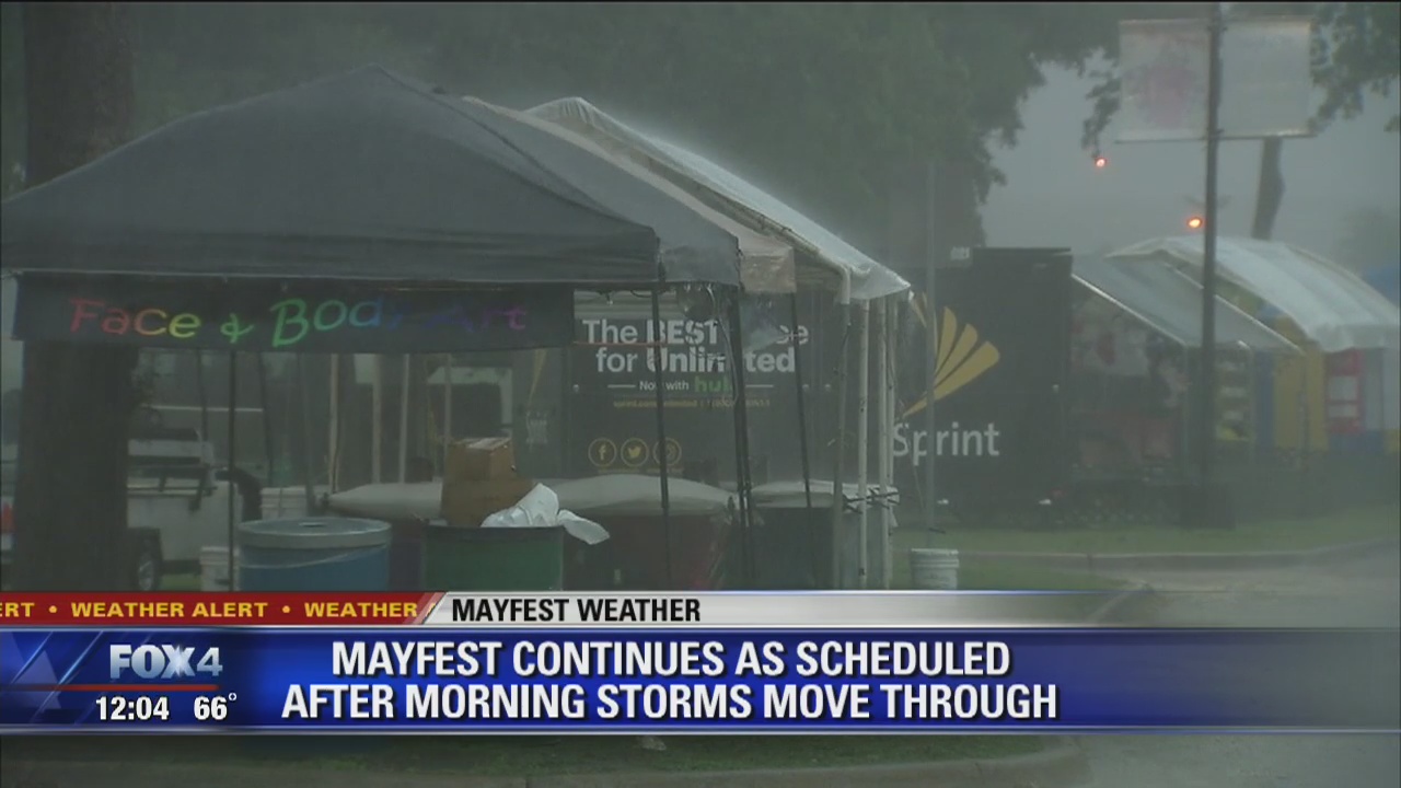 Mayfest continues after morning storms | FOX 4 Dallas-Fort Worth