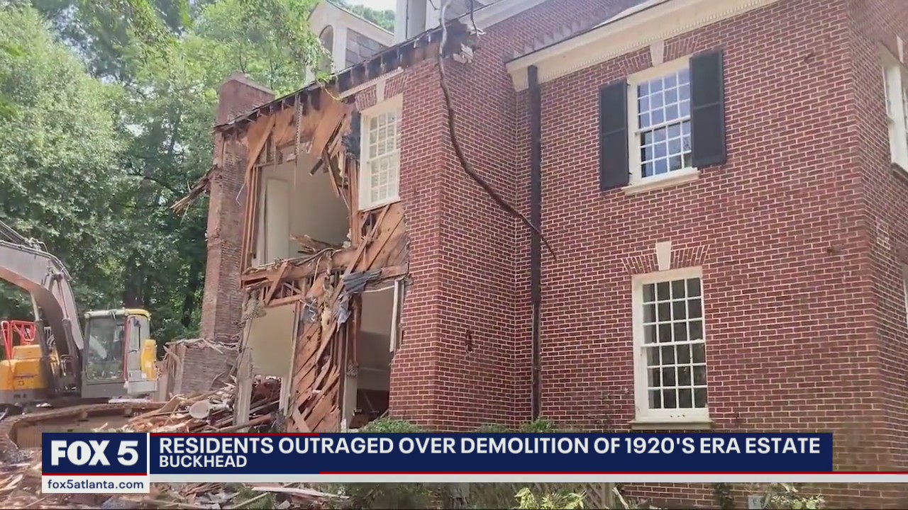 Residents outrages over demolition of 1920s-era estate | FOX 5 Atlanta