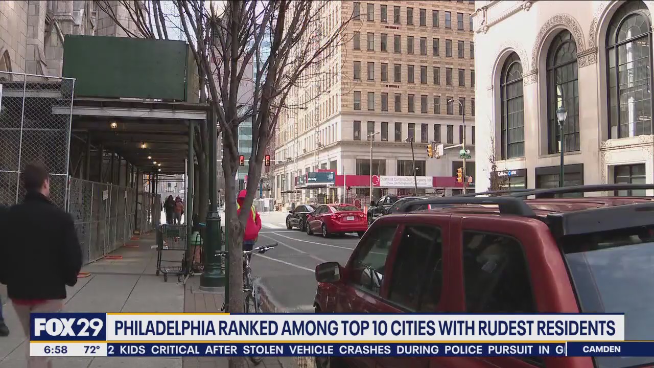 Philadelphia ranked among top 10 cities with rudest residents | FOX 29 ...