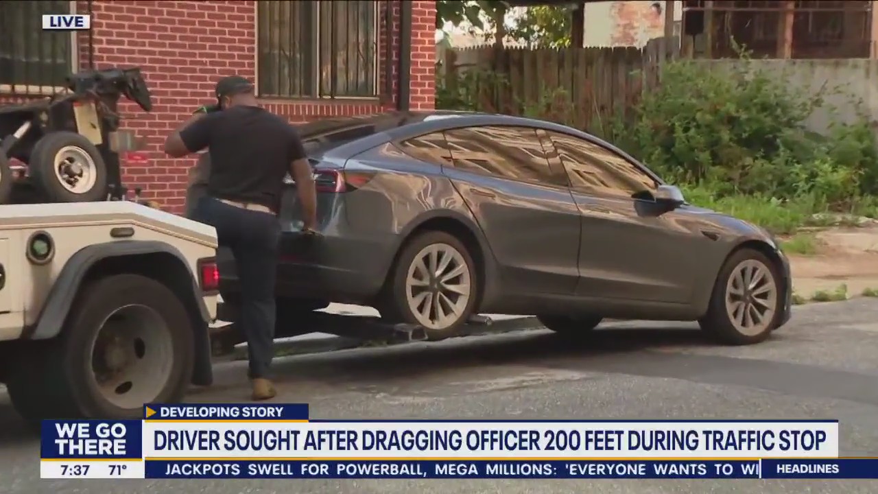 Car found after officer dragged 200 feet during Philly traffic stop ...