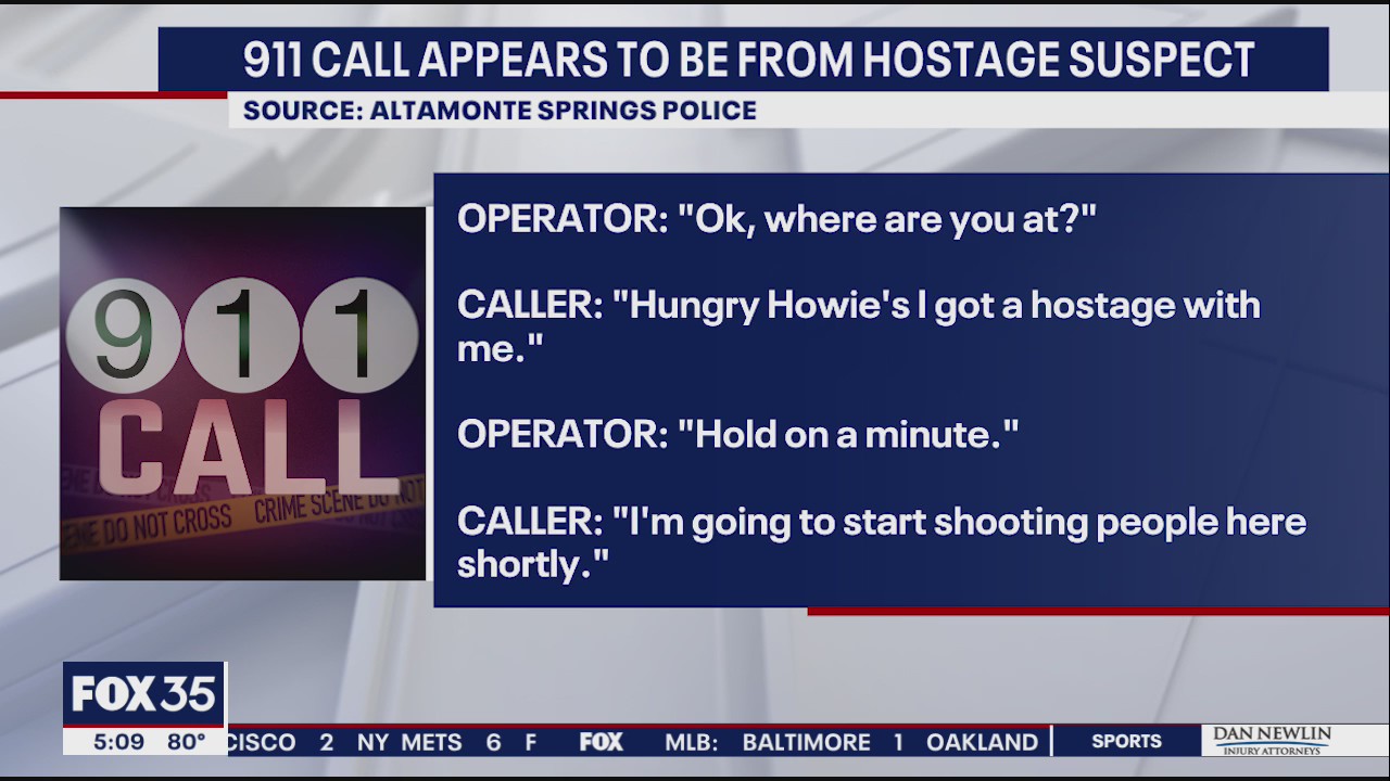 911 calls released in Hungry Howie's hostage situation | FOX 35 Orlando
