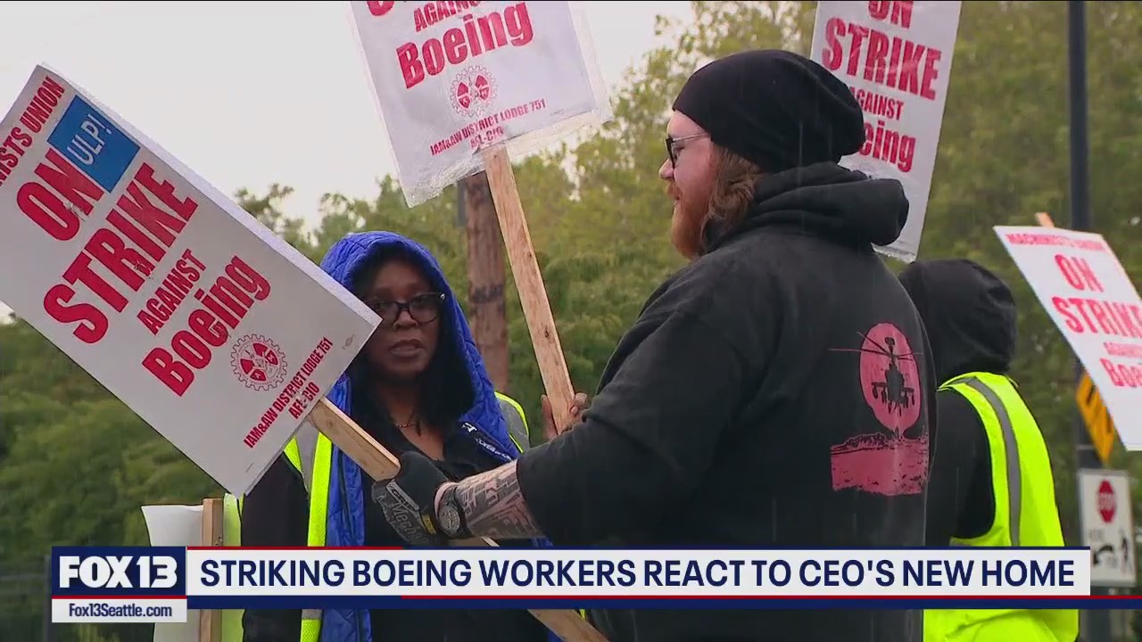 Boeing CEO buys $4.1M home amid factory worker strike | FOX 13 Seattle