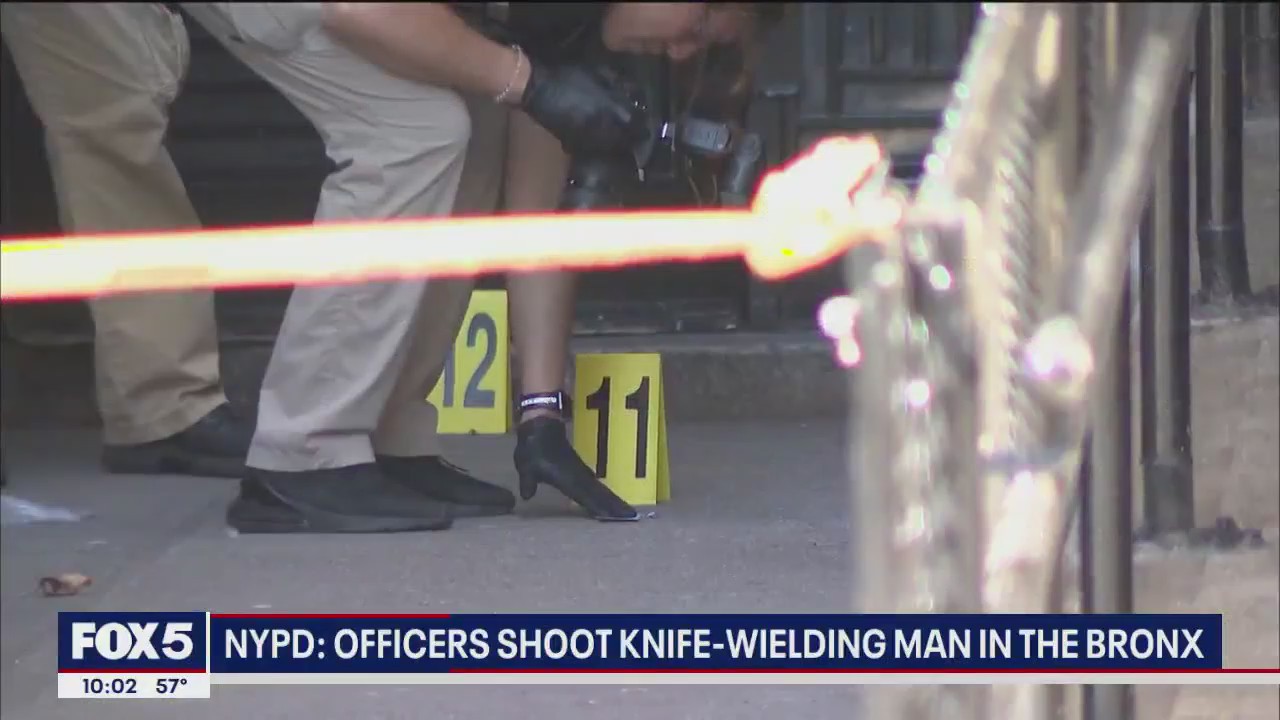 NYPD officers shoot man armed with knife while responding to mental ...