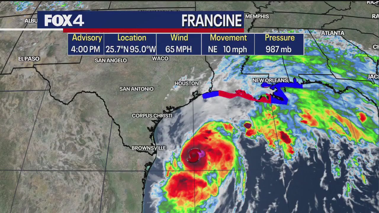 Tracking Francine: Hurricane landfall expected in LA | FOX 4 Dallas ...