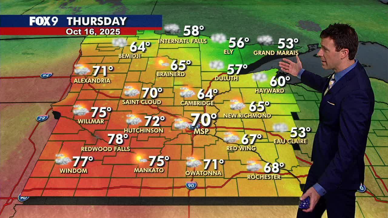 MN weather: Turning warmer, breezy and humid Thursday | FOX 9 ...