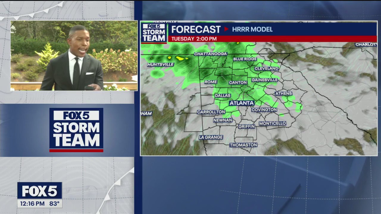 Tuesday afternoon weather forecast | FOX 5 Atlanta