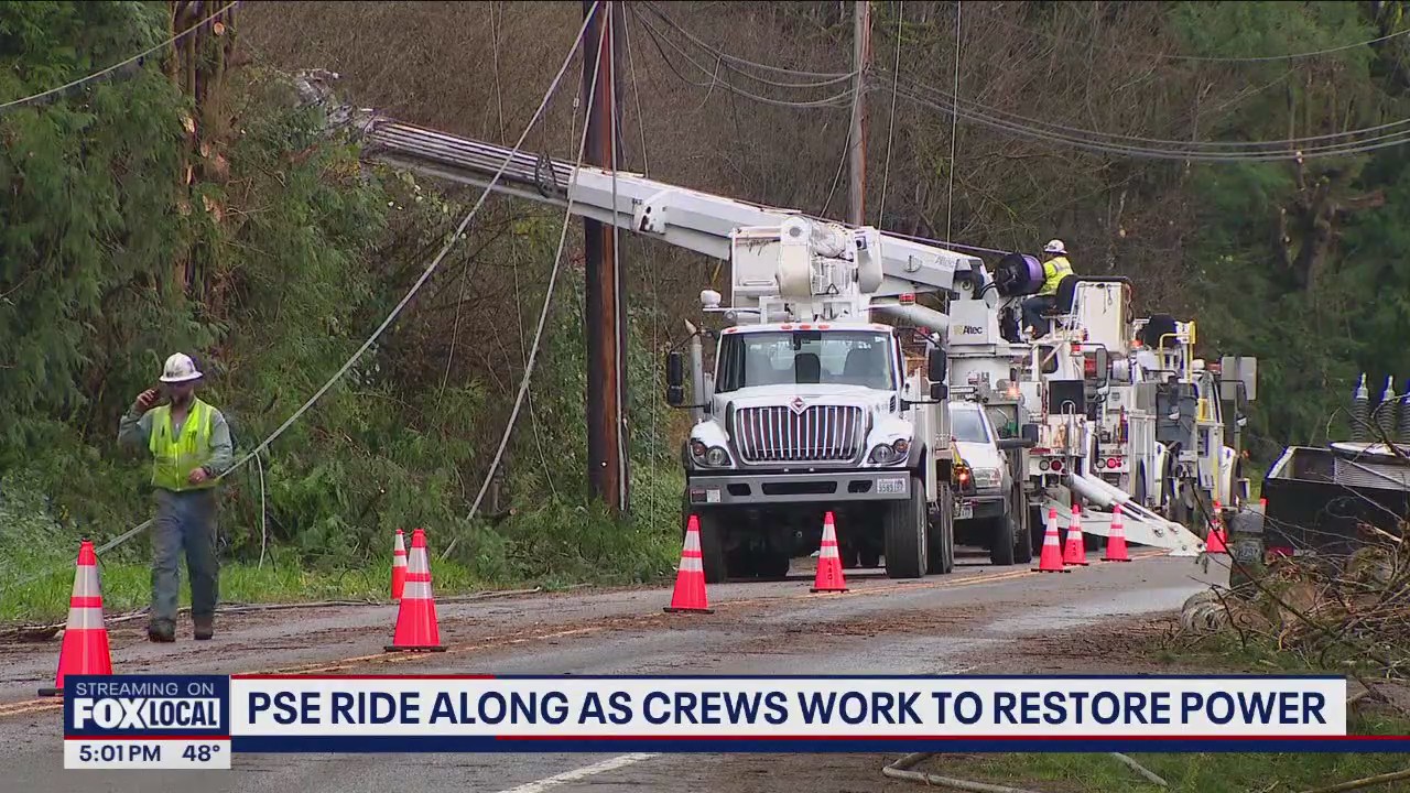 FOX 13 rides along with Puget Sound Energy as they work to restore ...