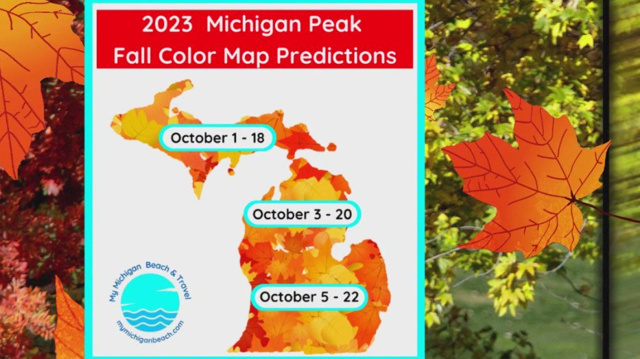 Michigan Peak Fall Color Map | FOX 2 Detroit