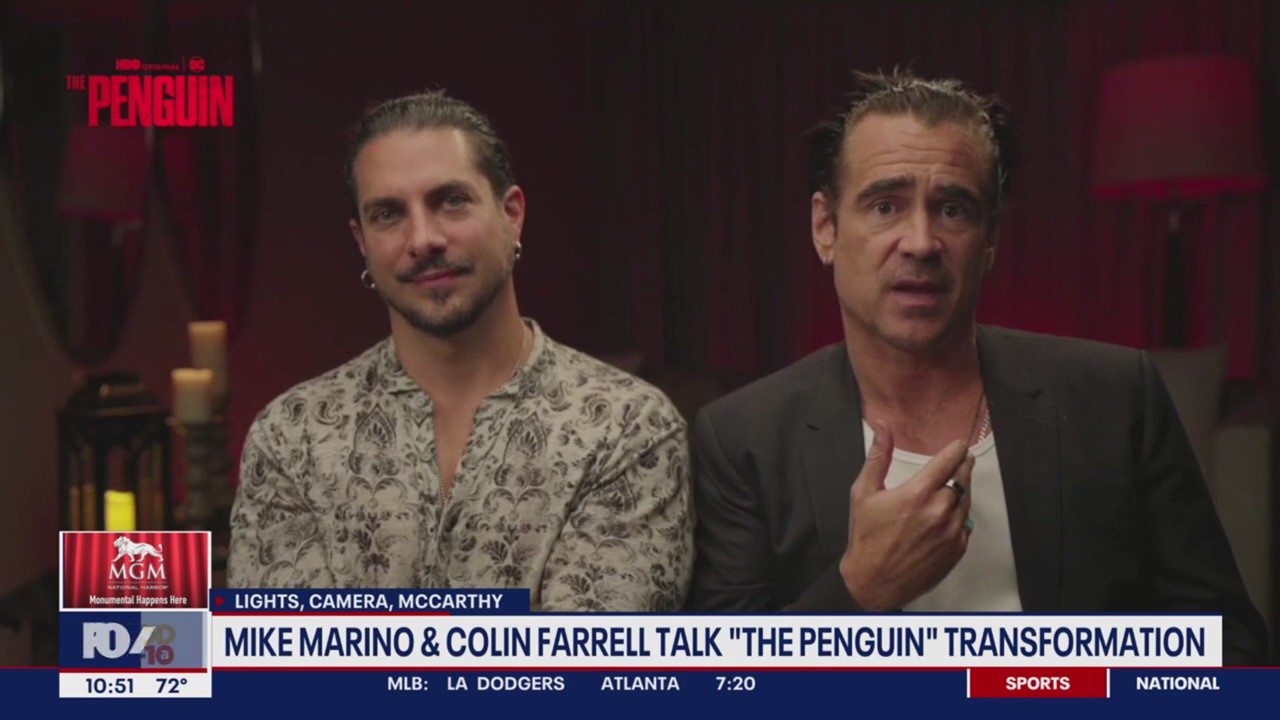 Colin Farrell and Mike Marino talk "The Penguin" prosthetic makeup ...