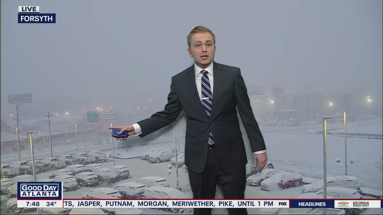 Snow moving out of Metro Atlanta this morning, black ice possible ...