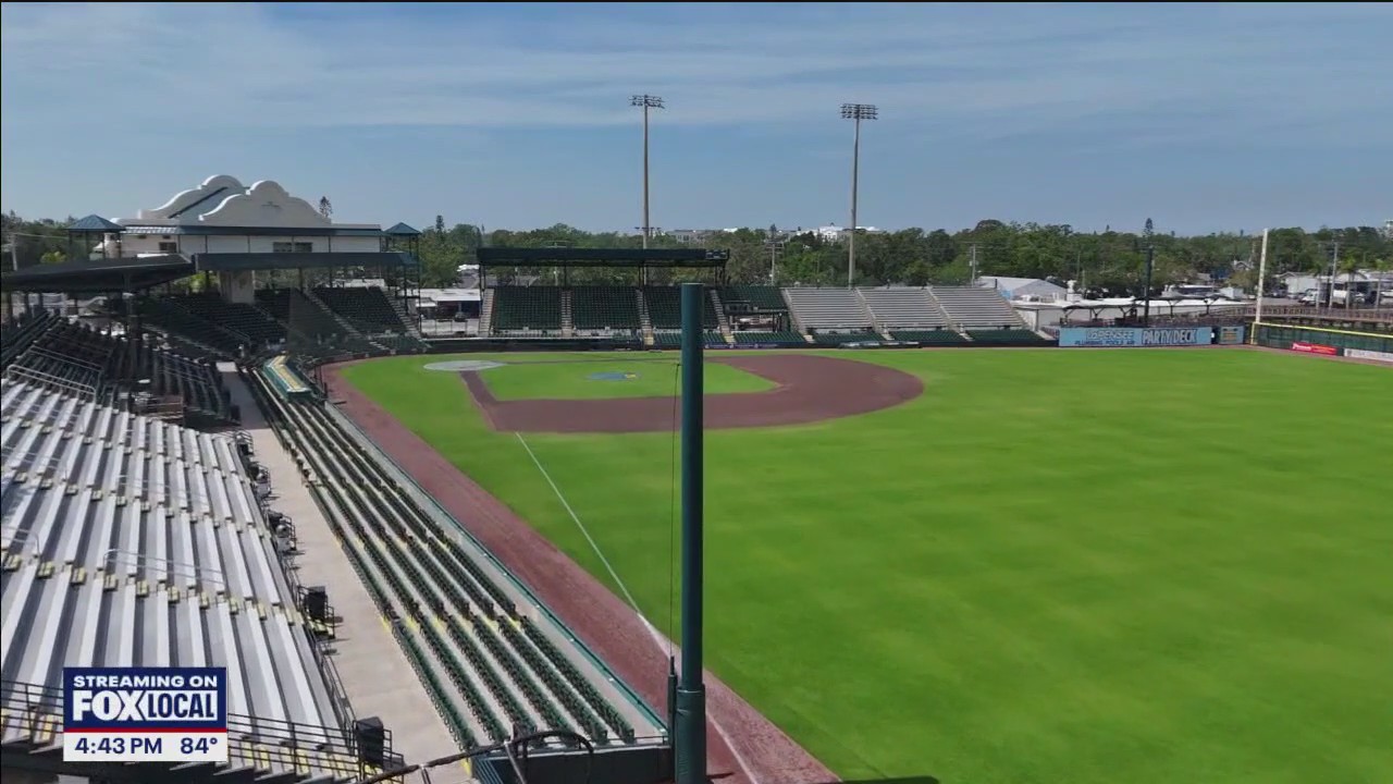 Bird's-eye view of LECOM Park | FOX 13 Tampa Bay