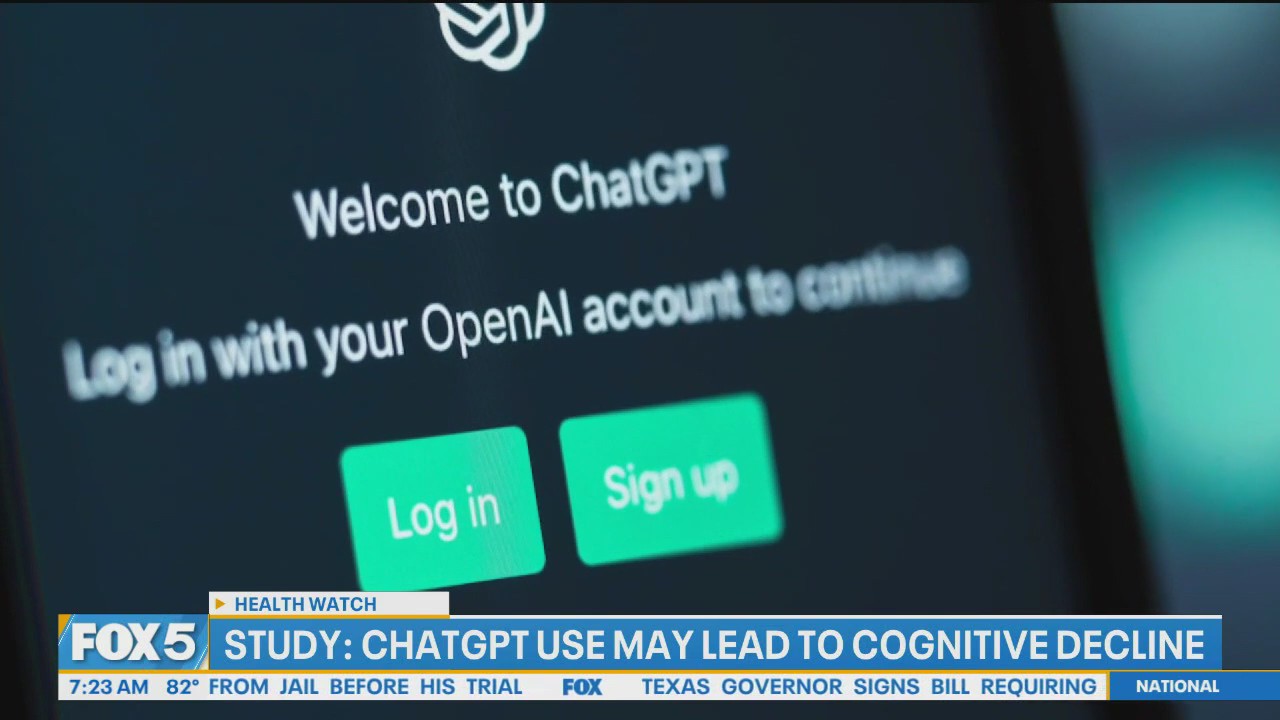 Study: ChatGPT use may lead to cognitive decline | FOX 5 New York