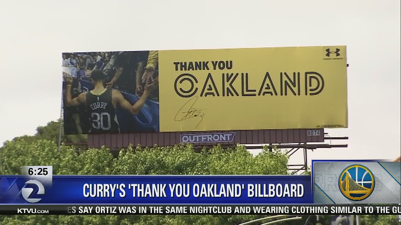 'Thank you Oakland:' Steph Curry billboard | KTVU FOX 2