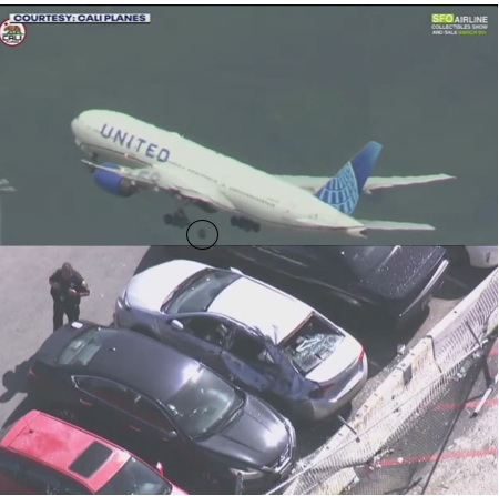 Car smashed by falling United plane tire | KTVU FOX 2