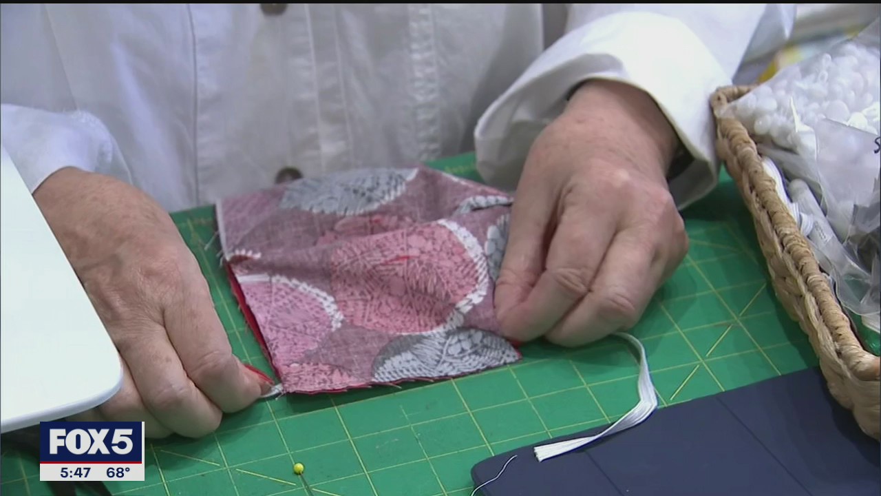 Quilting masks for medical workers | FOX 5 New York