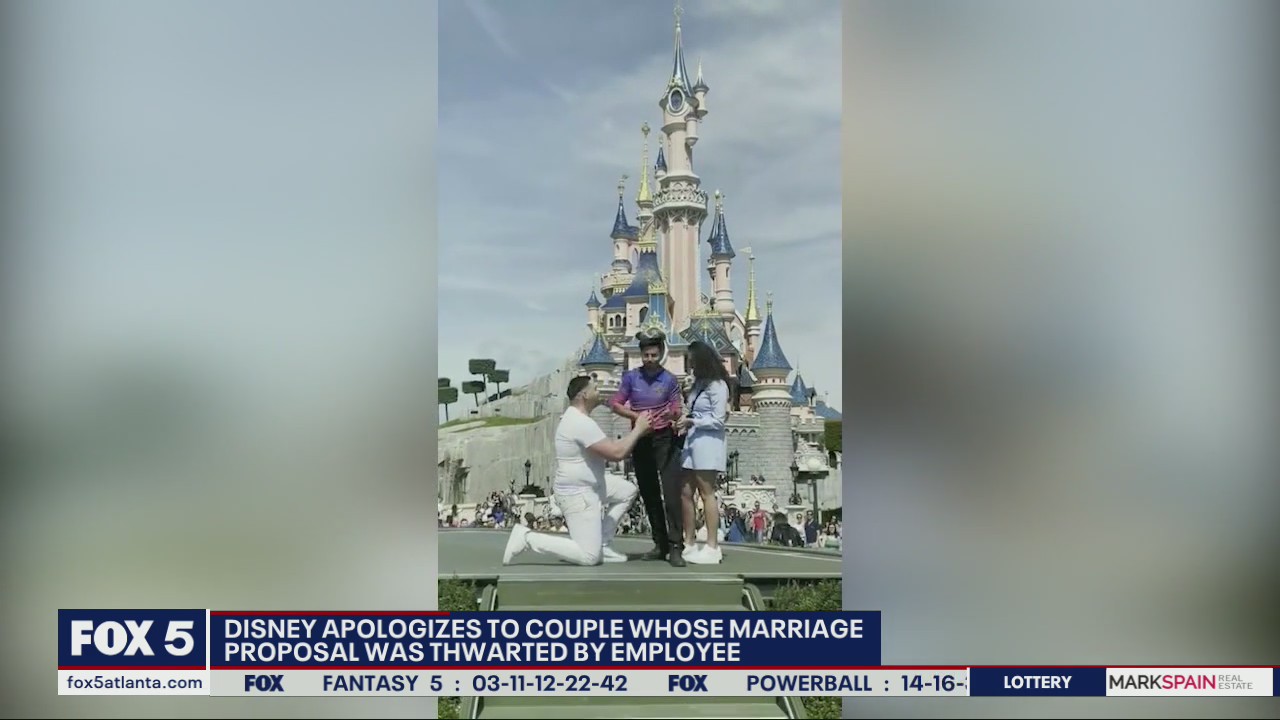 Disney apologizes to couple over stopped marriage proposal | FOX 5 Atlanta